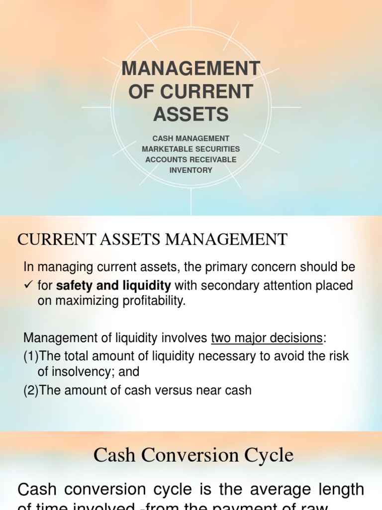 Current Asset Management | PDF | Market Liquidity | Inventory