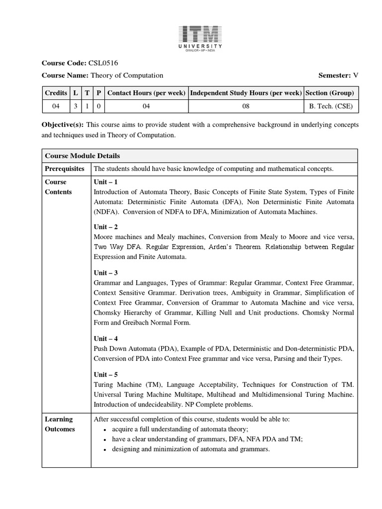 Theory Of Computation Pdf Theory Of Computation Areas Of Computer Science