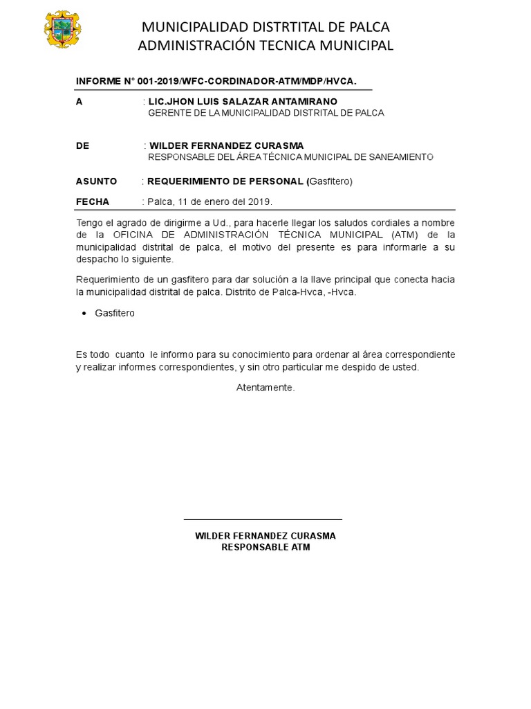 Informe (Gasfitero) | PDF | Finanzas y dinero