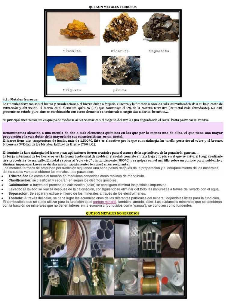 Que Son Metales Ferrosos | PDF | Rieles | Hierro