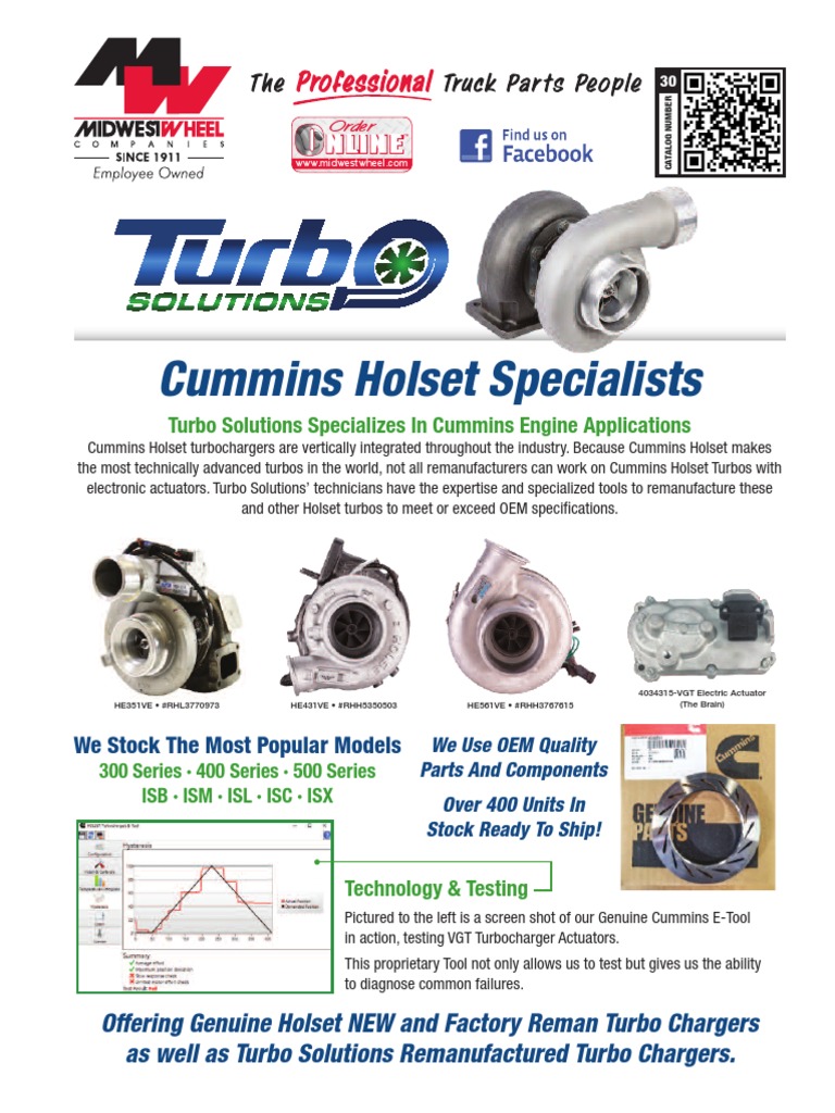 Turbo Holset He351ve PDF | PDF | Cummins | Internal Combustion Engine