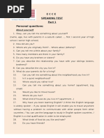 ECCE Speaking Test Scenarios | PDF | English Language