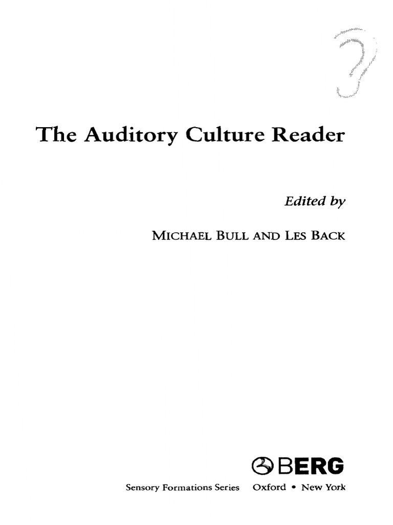 The Auditory Culture Reader: Berg | PDF | Acoustics | Sound