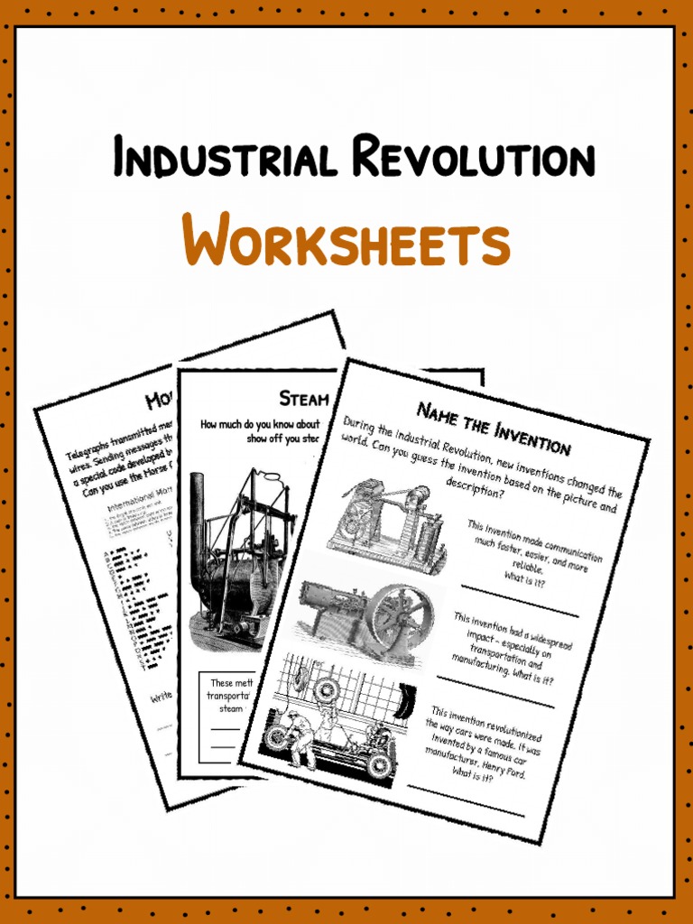 Sample Industrial Revolution Worksheets 1 | PDF | Industrial Revolution ...
