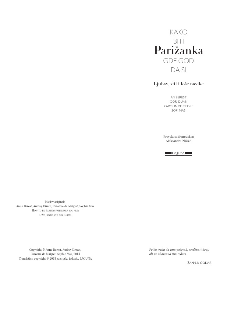 Kako Biti Parizanka Odlomak | PDF