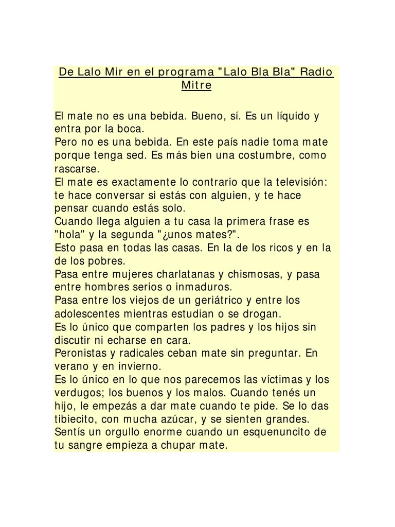 Mate. Guillermo de Posfay. | PDF