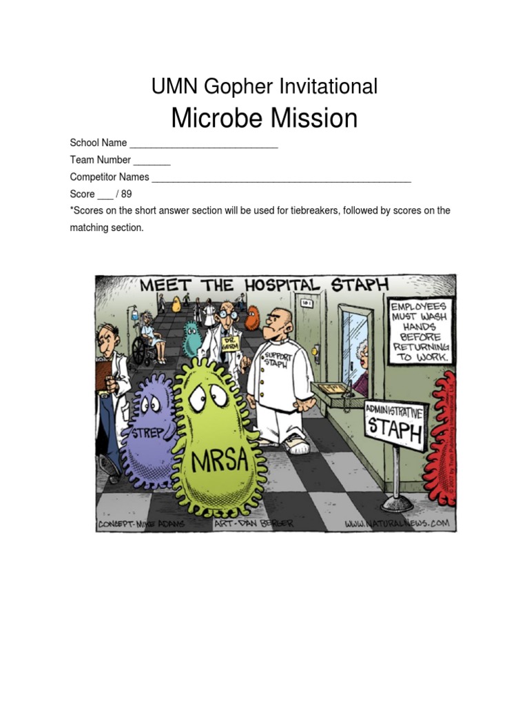 Microbe Mission: UMN Gopher Invitational | PDF | Cell Wall | Microorganism