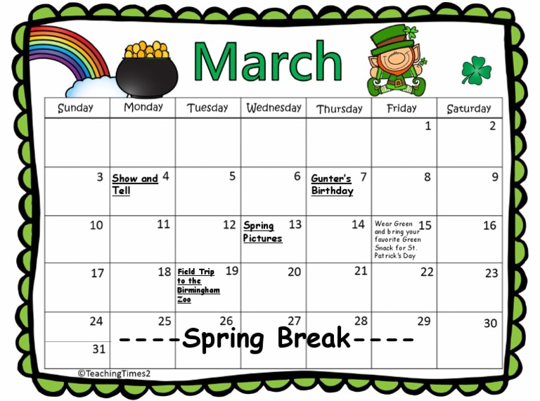 St. Patrick's Day Zoo Field Trip | PDF