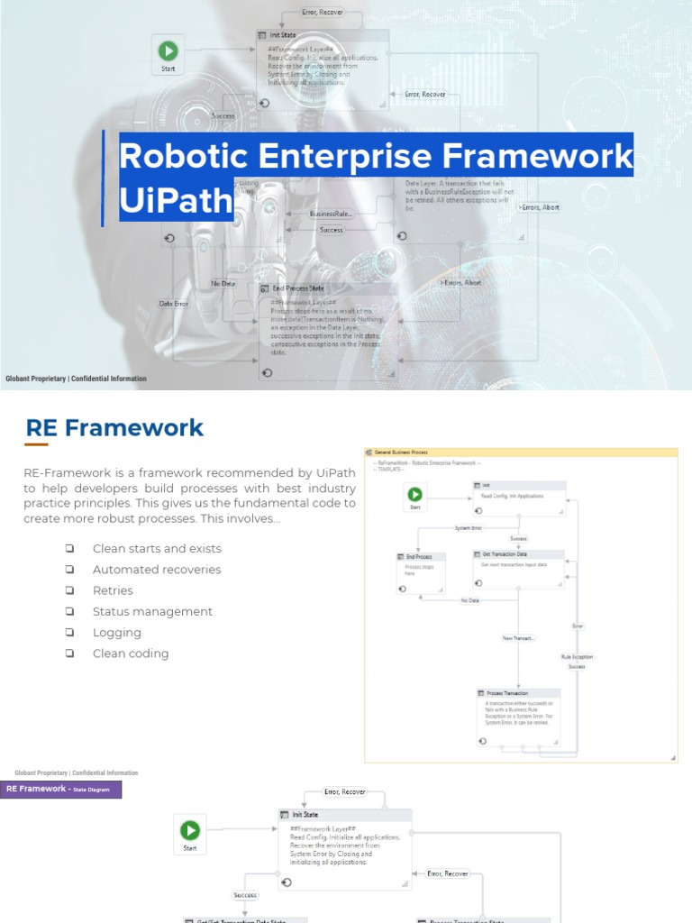 Re Framework Uipath Pdf Pdf Extensible Application Markup Language Software Framework