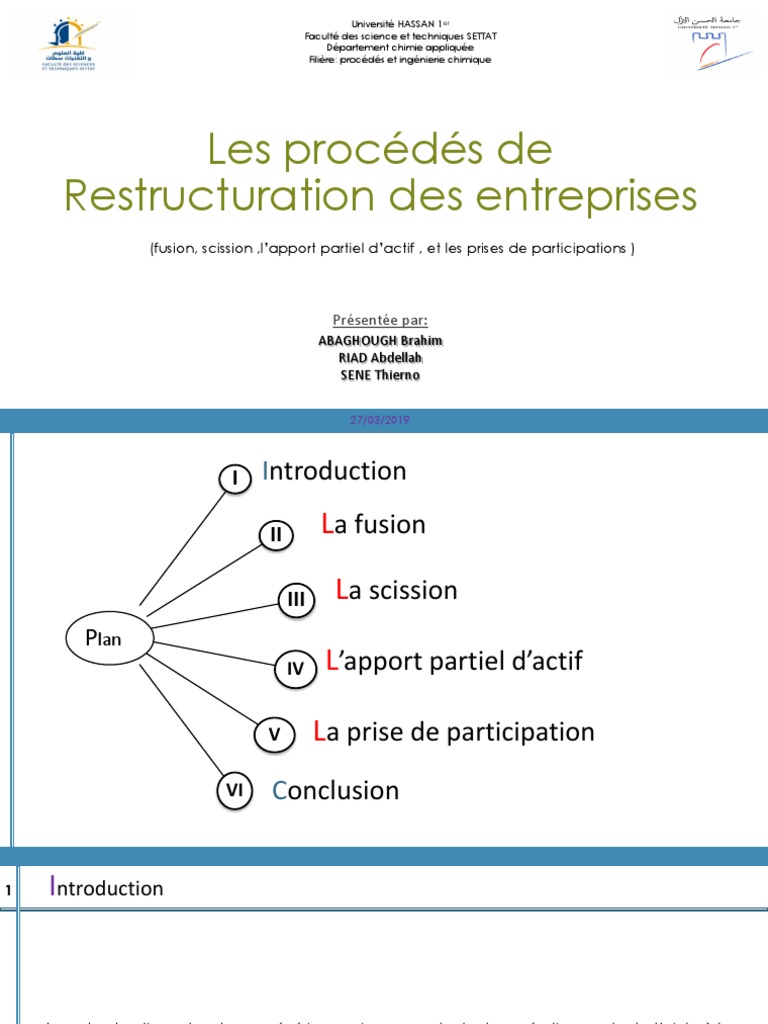 Réstructuration Des Entreprises 2018 | PDF | Restructuration | Les sociétés