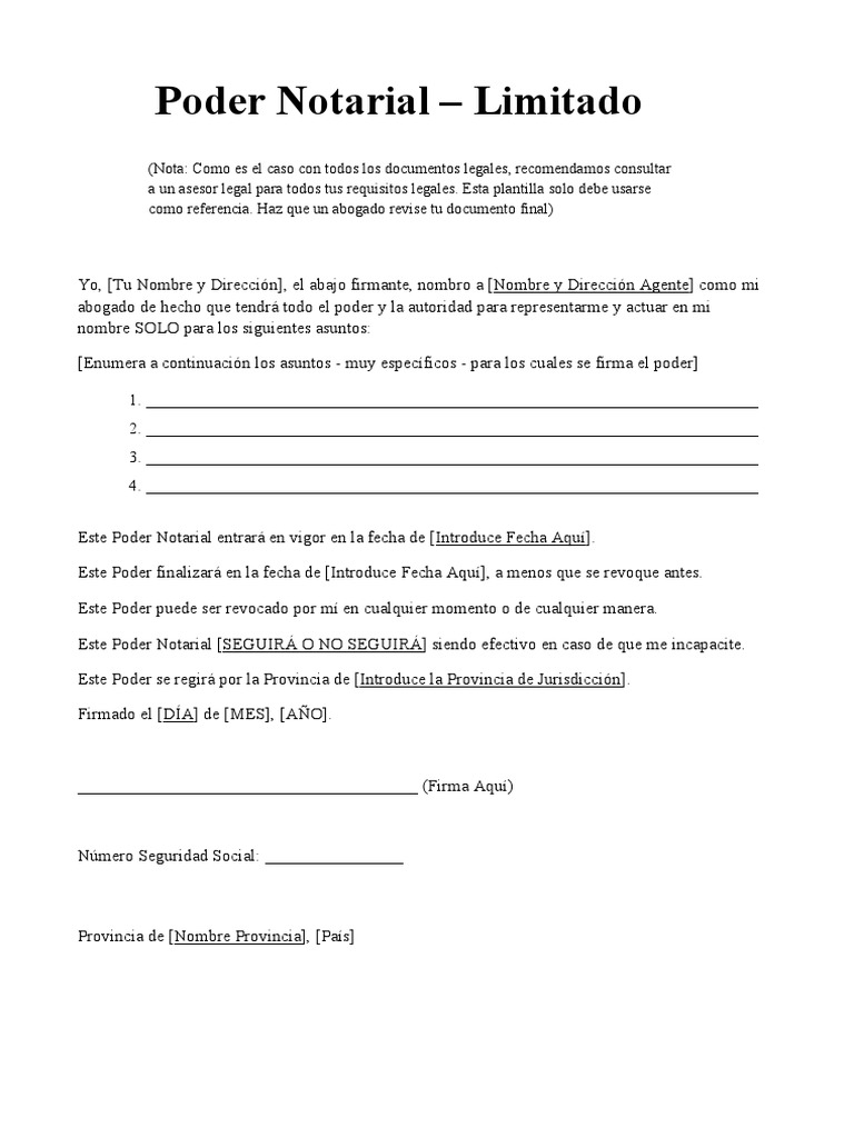 Poder Notarial | PDF