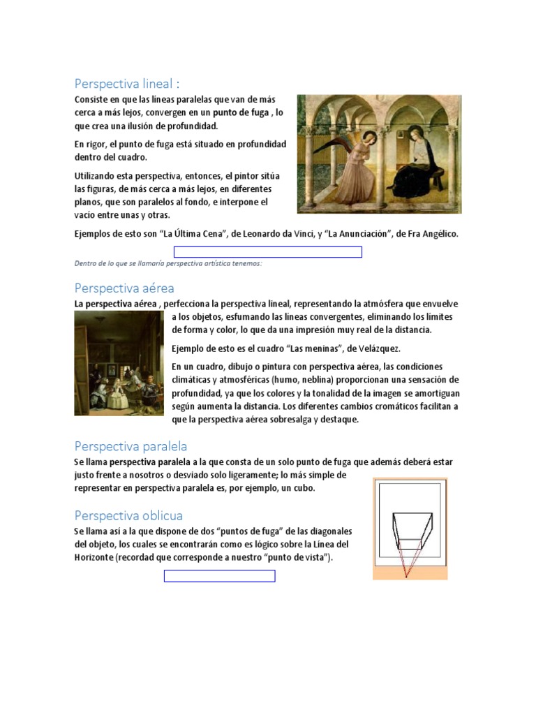 Tipos de Perspectiva en el Arte | PDF | Perspectiva (Gráfica) | Pinturas