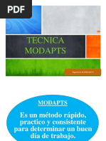 Tabla de Factores MODAPTS | PDF | Ciencia y Tecnología | Ingeniería