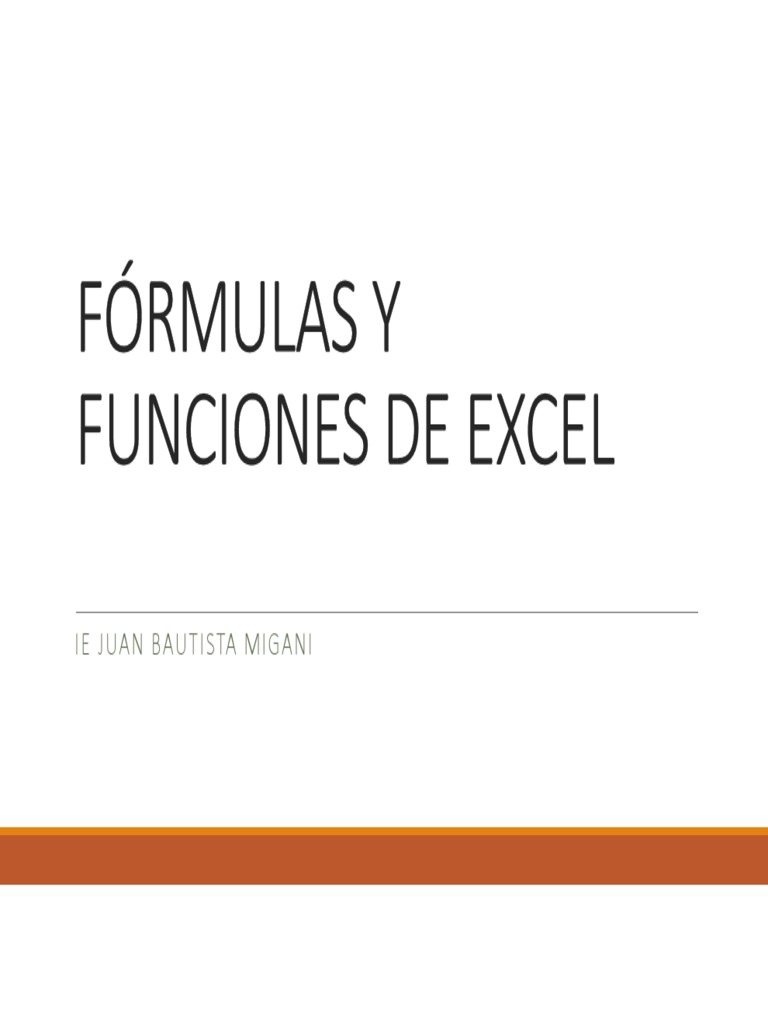Fórmulas y Funciones de Excel | PDF | Fórmula | Microsoft Excel