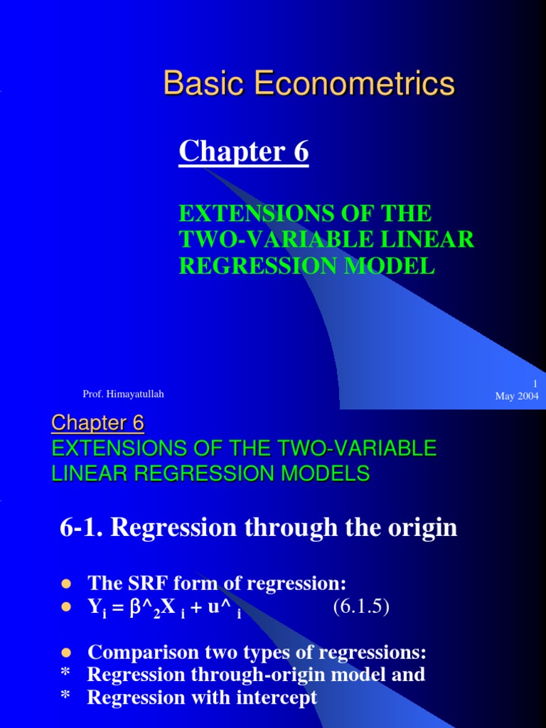 7basic Econometrics Chapter Vi | PDF | Linear Regression | Logistic ...