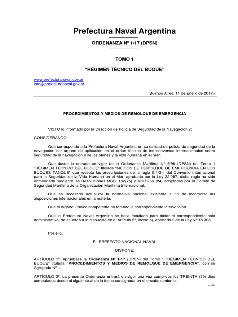 1 2017 1 Remolque Emergencia | PDF | Buques | Envío