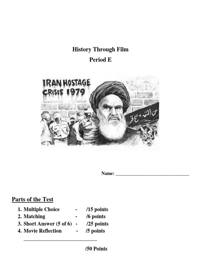 Argo and Iran Hostage Crisis Test | PDF | Mohammad Reza Pahlavi | Iran