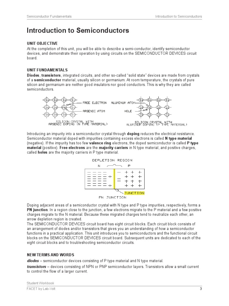 Student Lab 1 Intro Semiconductor Labvolt | PDF | Semiconductors ...