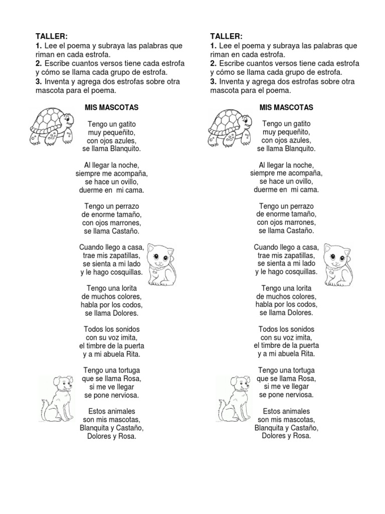 Guia 1 Taller Poema (Rima) | PDF | Ocio | Poesía