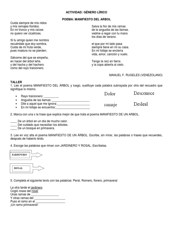 Taller Genero Lirico | PDF