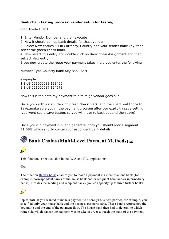 Bank Chain Testing Process | PDF | Payments | Electronic Data Interchange