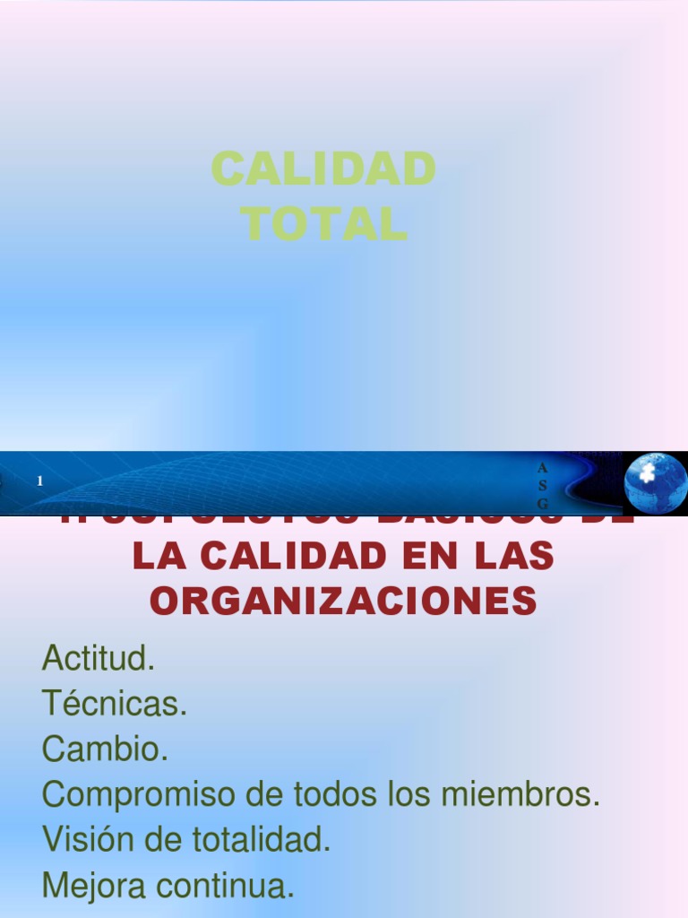Calidad Total | PDF | Calidad (comercial) | Business