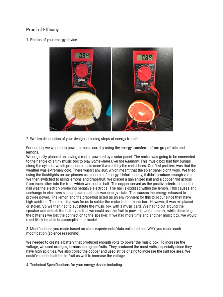 Proof of Efficacy-2 | PDF | Volt | Voltage
