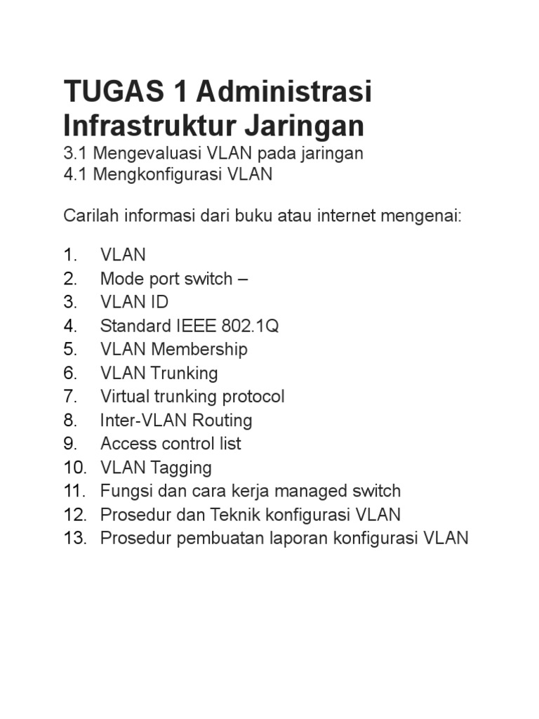 TUGAS 1 Administrasi Infrastruktur Jaringan | PDF