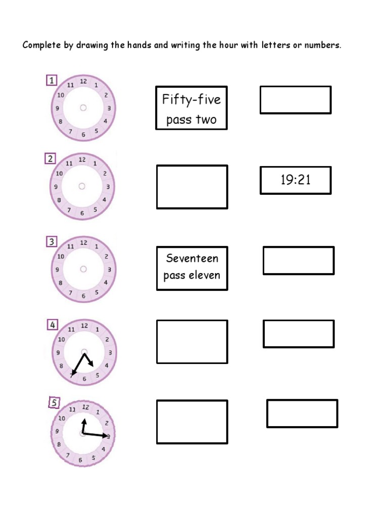 Clock Handout | PDF