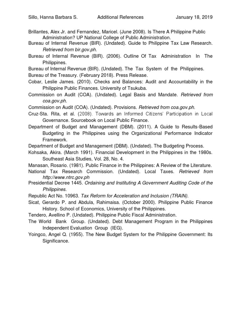 Additional References | PDF