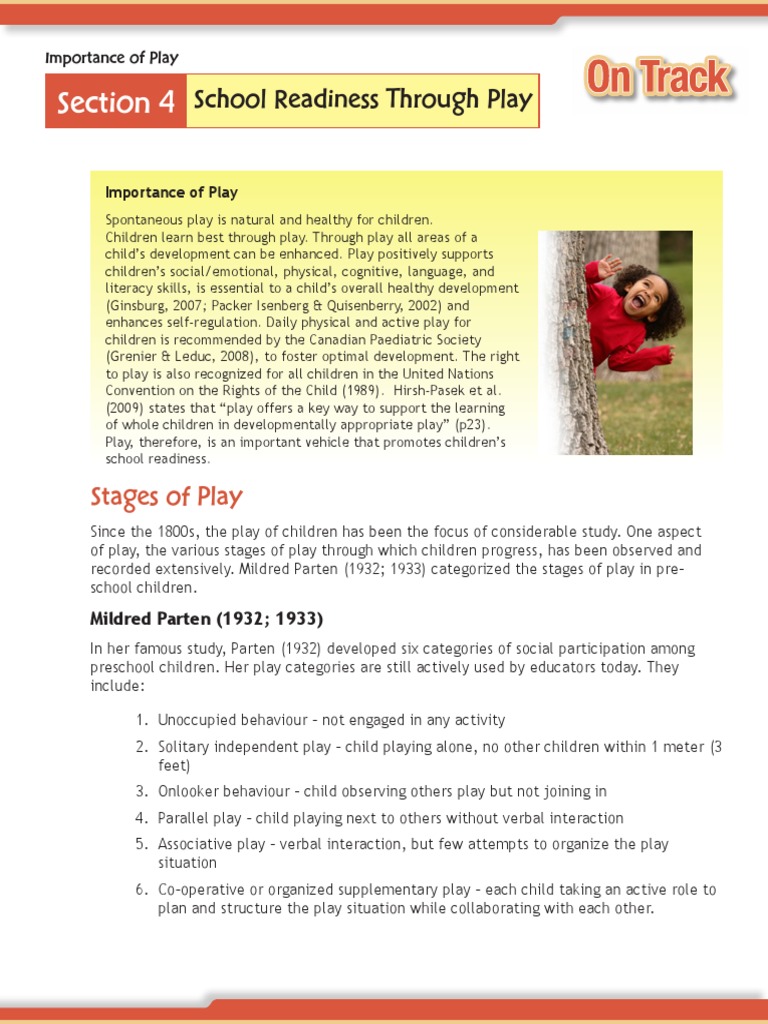 School Readiness Through Play | PDF | Emotional Self Regulation | Literacy