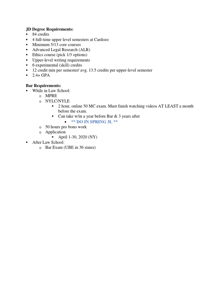 JD Degree Requirements | PDF