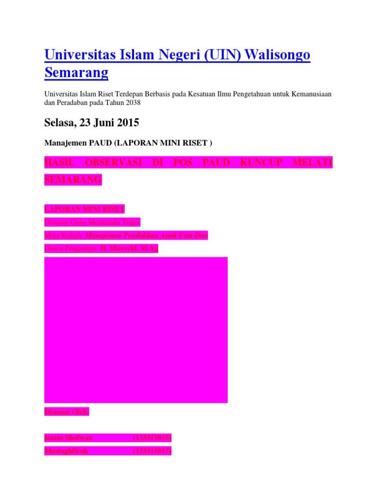 Contoh Mini Riset Pdf