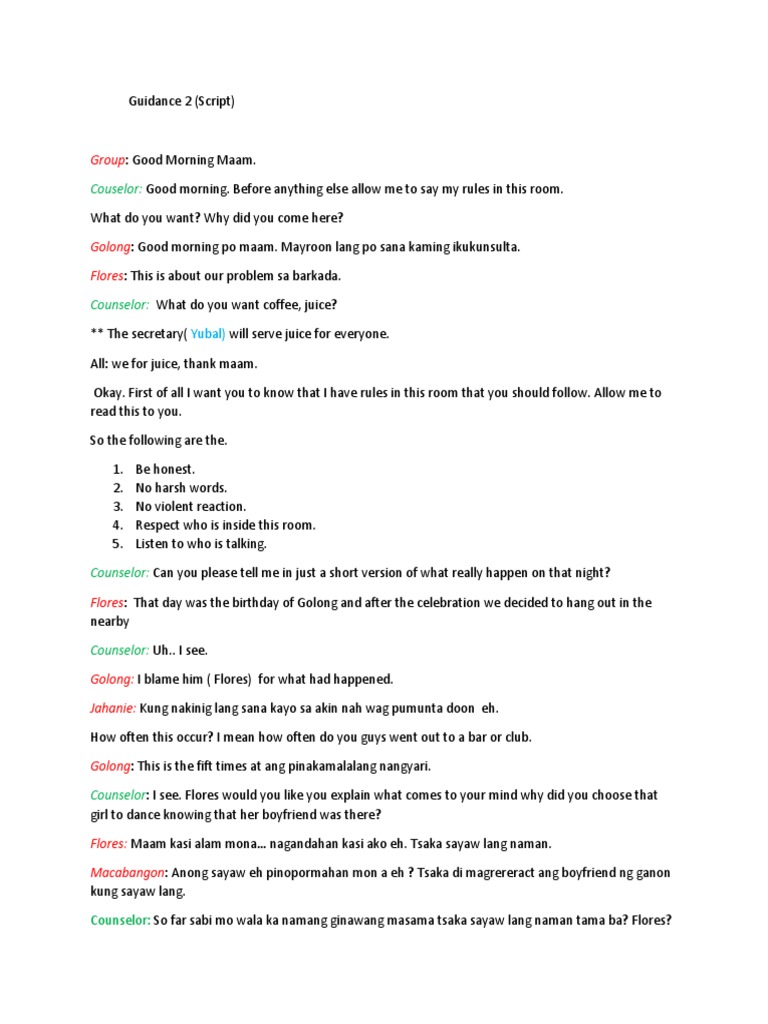 Group: Couselor | PDF