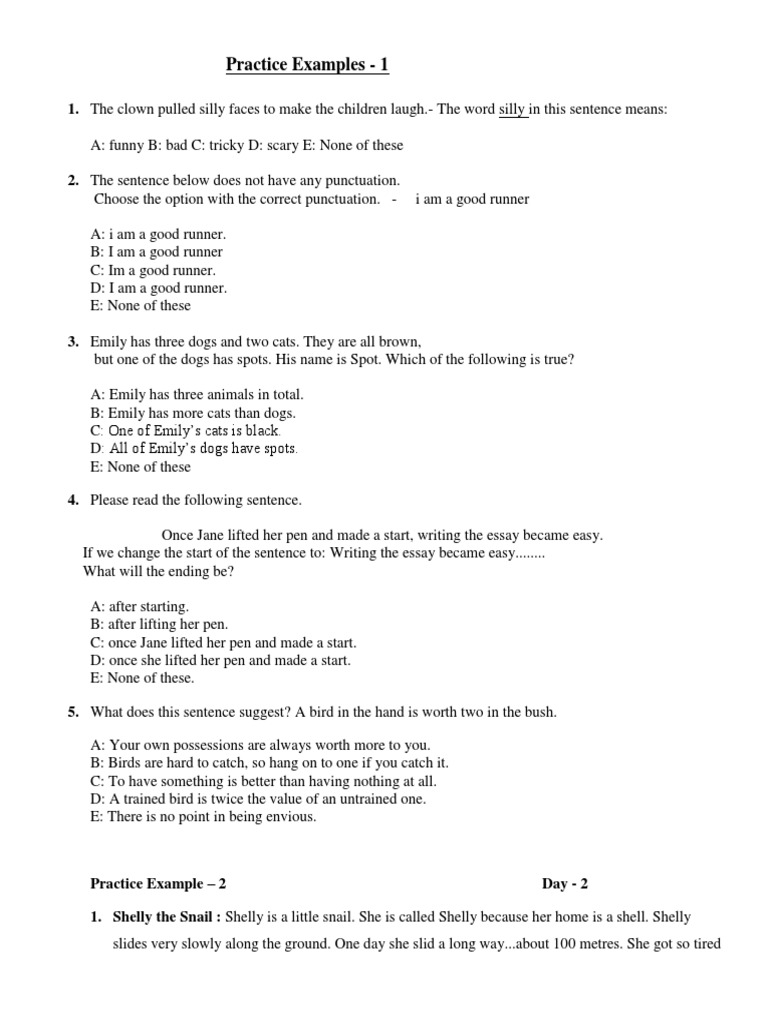 Bridge Course English Practice Exercises | PDF