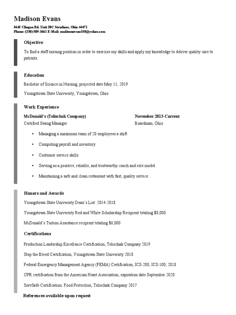 Resume 2019 | PDF