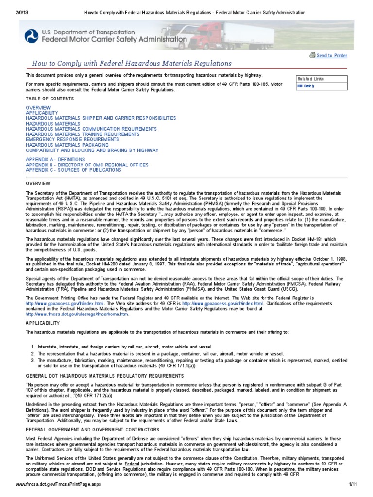 DOT Requirement | PDF | Dangerous Goods | Packaging And Labeling