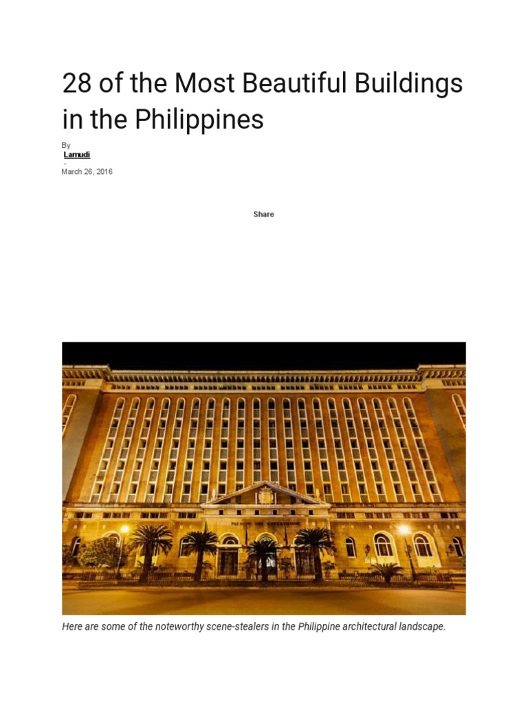 28 of The Most Beautiful Buildings in The Philippines | PDF | Makati ...