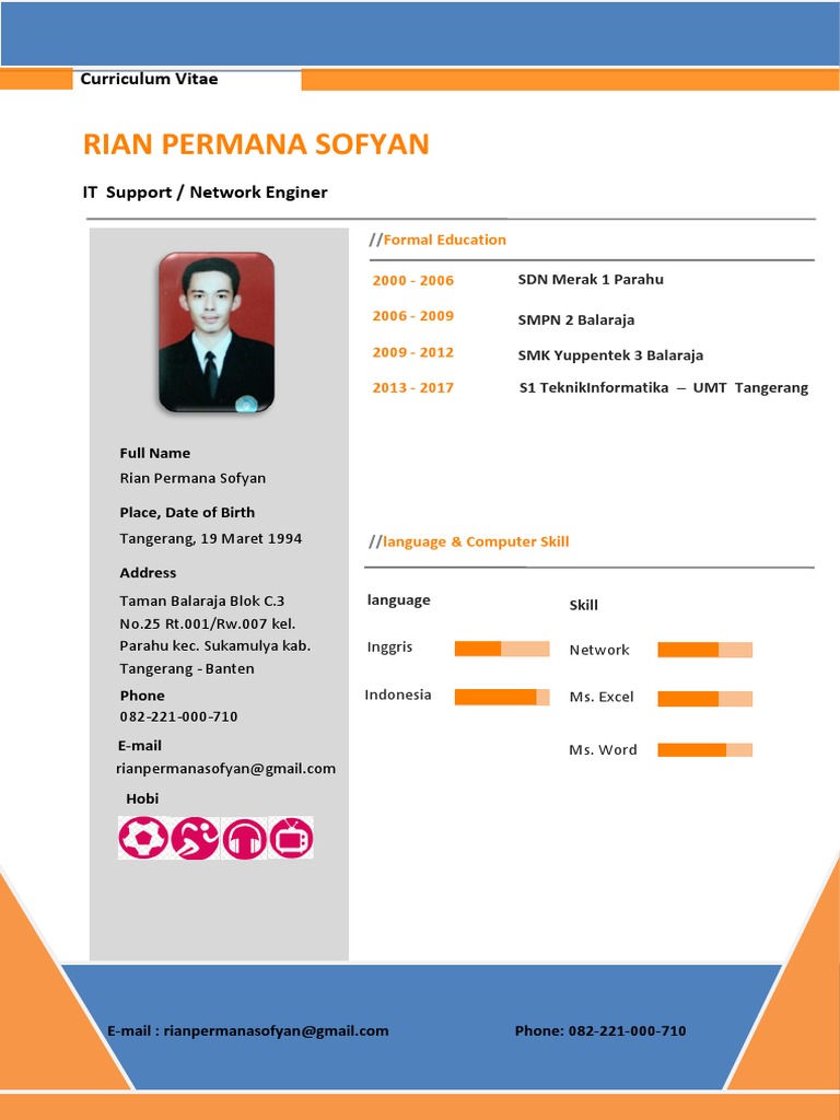 Rian Permana Sofyan: Curriculum Vitae | PDF