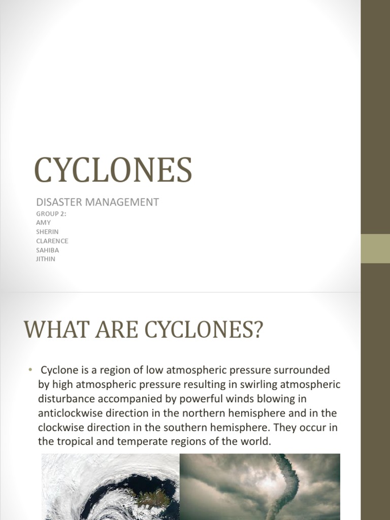 Cyclones: Disaster Management | PDF | Cyclone | Storms