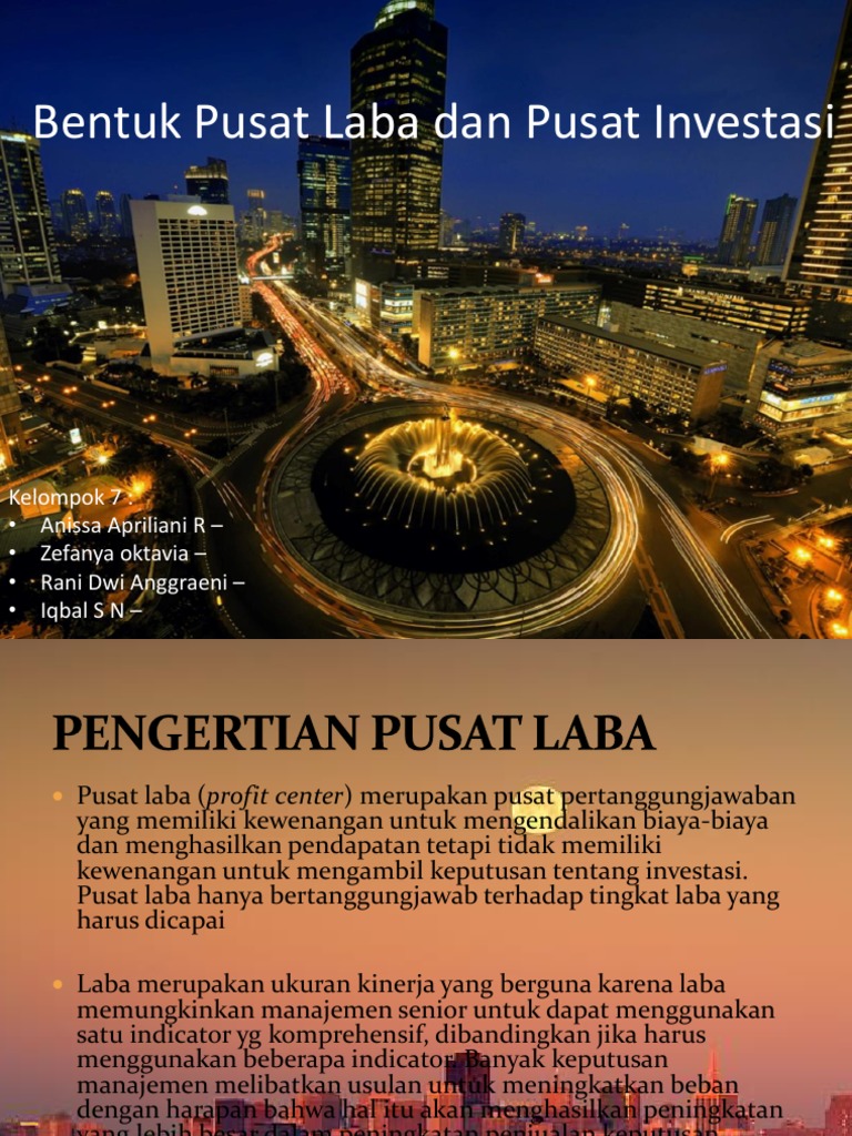 Bentuk Pusat Laba Dan Pusat Investasi | PDF