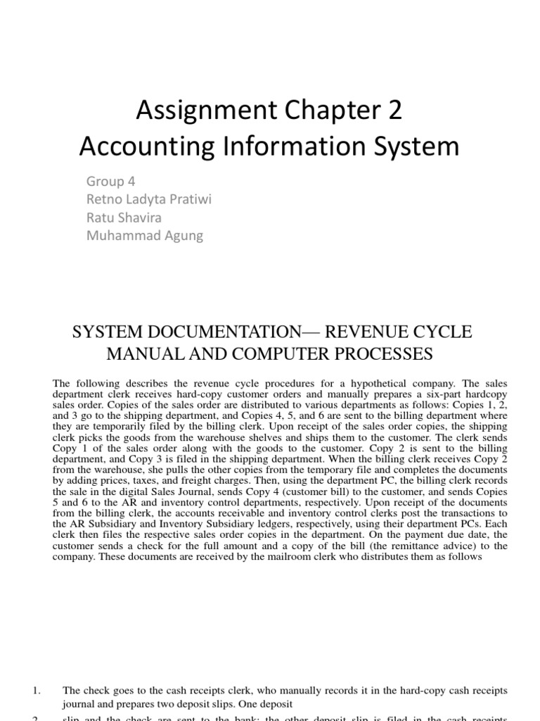Assignment Chapter 2 | PDF | Accounts Payable | Receipt