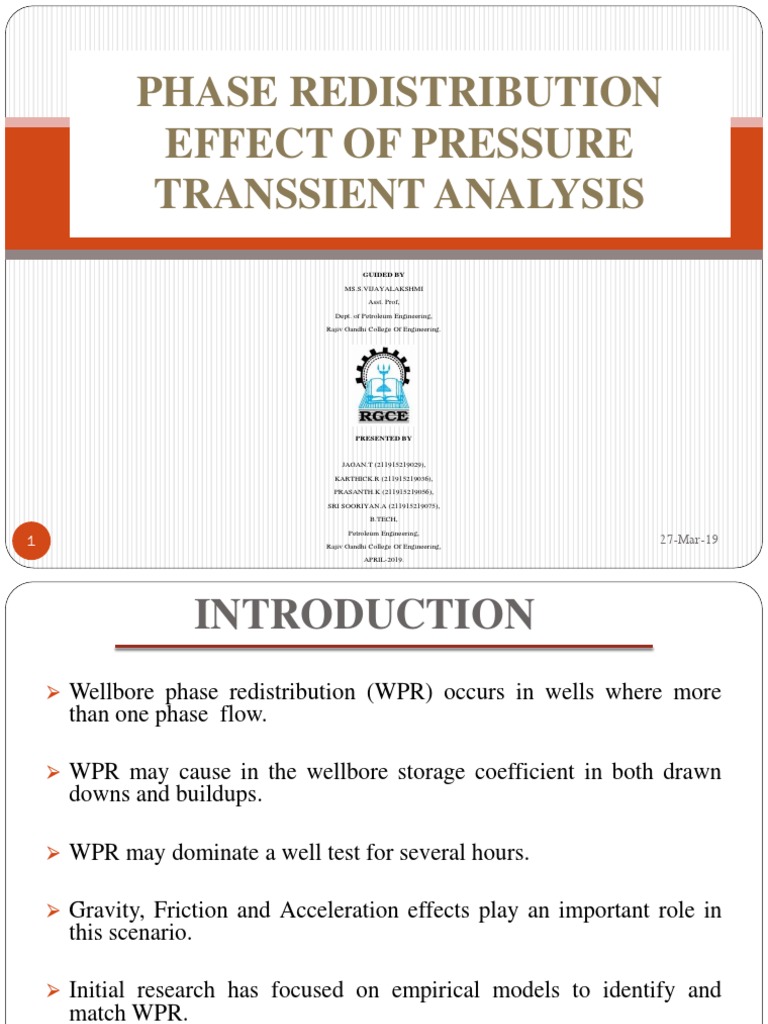 Phase Redistribution Effect On Pressure Trensient Analysis | PDF ...
