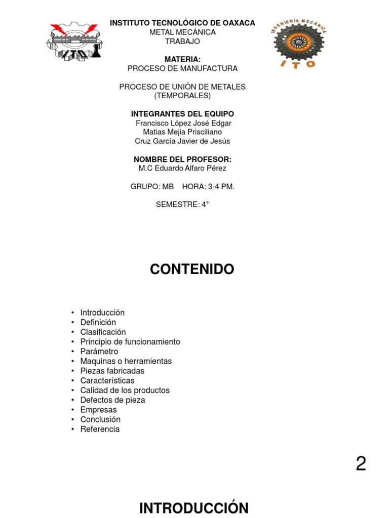 Union Temporal | PDF | Tornillo | Ingeniería mecánica