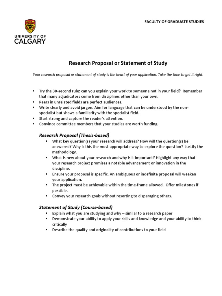 Awards 2018 Research Proposal or Statement of Study | PDF