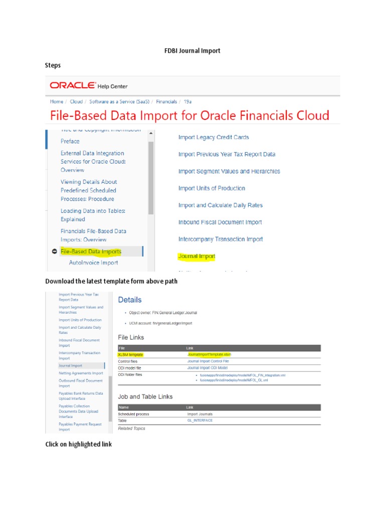 FDBI Journal Import | PDF