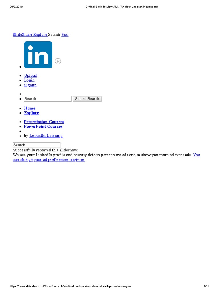 Critical Book Review ALK (Analisis Laporan Keuangan) PDF | PDF | Social Information Processing ...