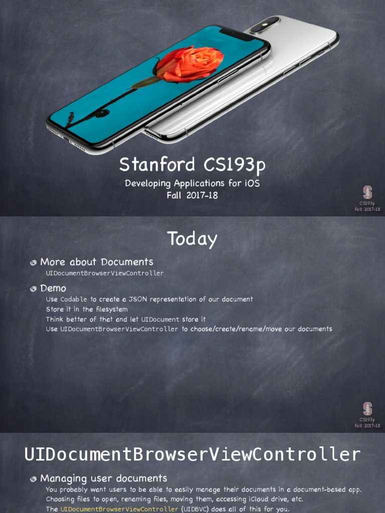 Stanford CS193p: Developing Applications For iOS Fall 2017-18 | PDF | I Cloud | File Format