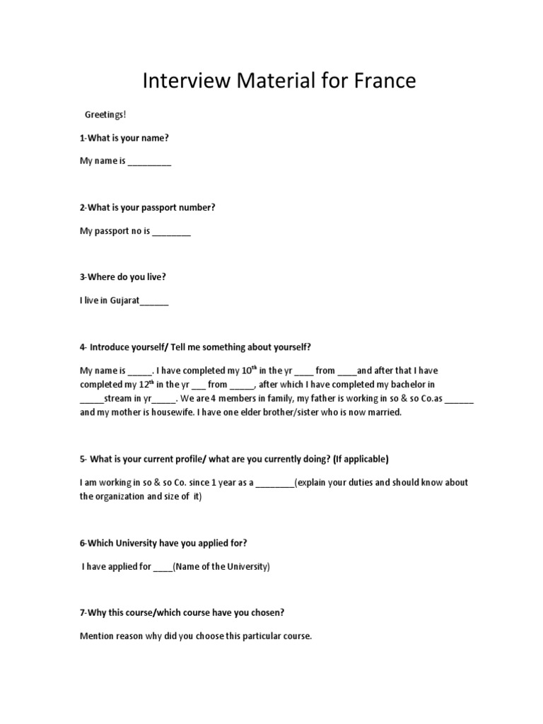 French Study Interview Guide | PDF | France | Teachers