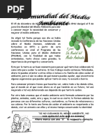 Ficha de Comprension Lectora Sobre Ell Dia Del Medio Ambiente | PDF ...